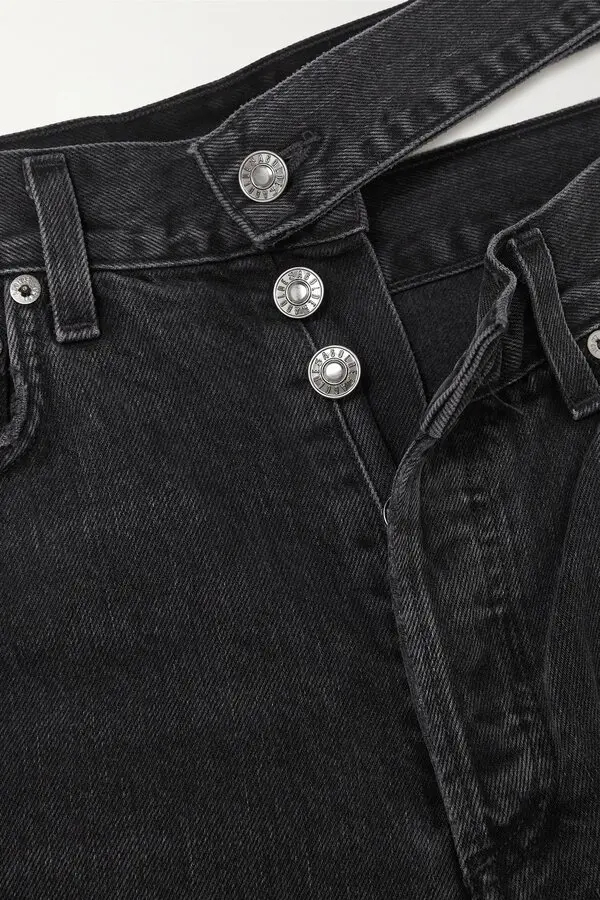 AGOLDE Net Sustain Broken Waistband Cutout High-rise Straight-leg Organic Jeans