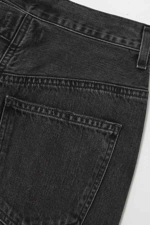 AGOLDE Net Sustain Broken Waistband Cutout High-rise Straight-leg Organic Jeans
