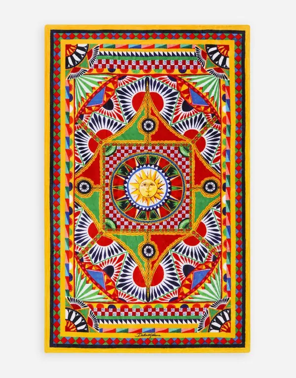 Dolce & Gabbana Terry Cotton Beach Towel - Multicolor