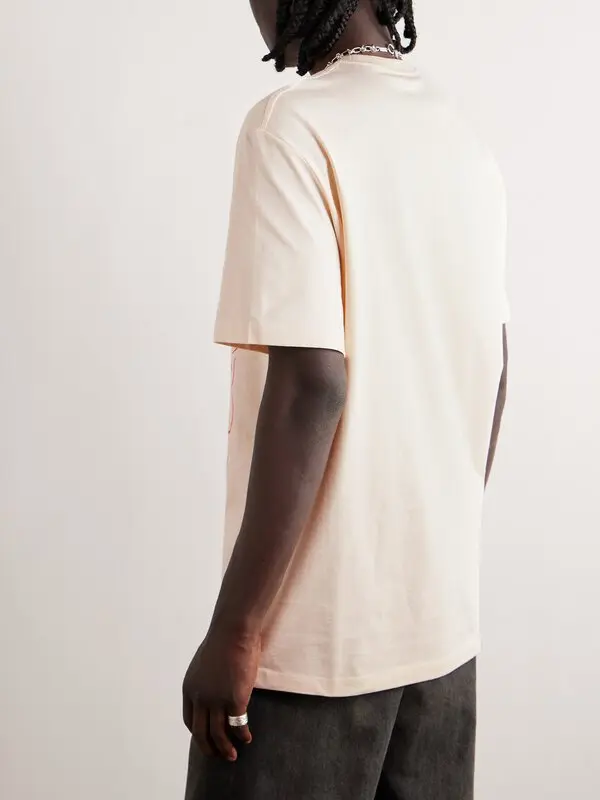 Raf Simons Philippe Vandenberg Station Printed Cotton-Jersey T 