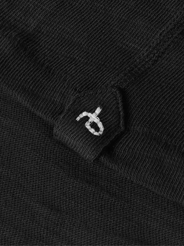 Rag & Bone Cotton-jersey Henley T-shirt - Black