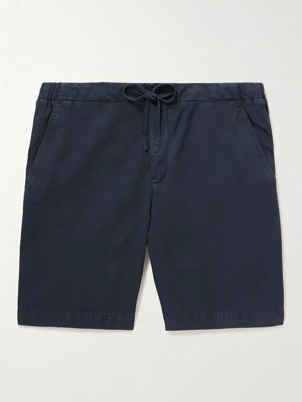 Loro Piana Straight-leg Cotton-blend Bermuda Shorts - Blue