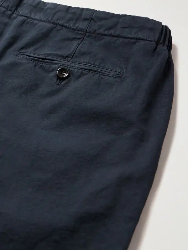 Loro Piana Straight-leg Cotton-blend Bermuda Shorts - Blue