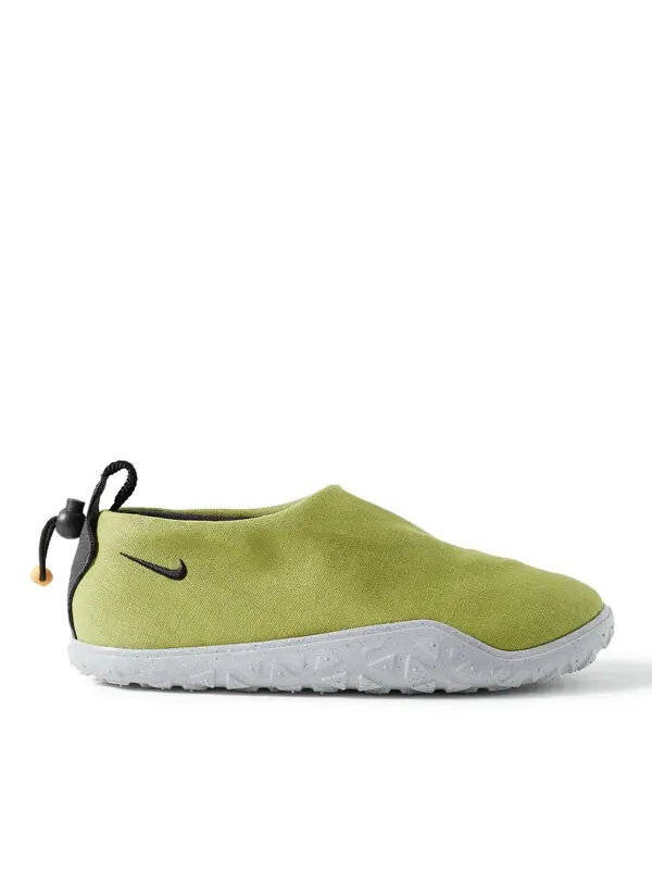 Nike Moc Leather-trimmed Canvas Slip-on Sneakers