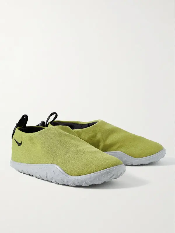 Nike Moc Leather-trimmed Canvas Slip-on Sneakers