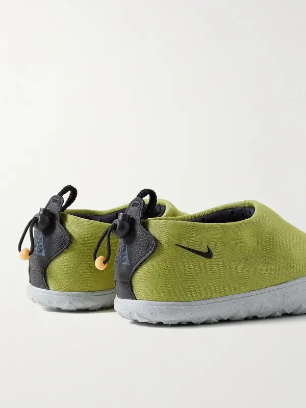 Nike Moc Leather-trimmed Canvas Slip-on Sneakers
