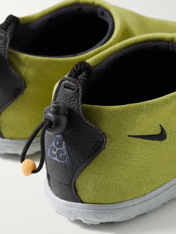 Nike Moc Leather-trimmed Canvas Slip-on Sneakers
