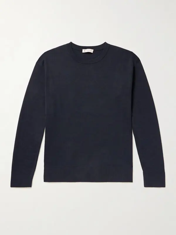 PIACENZA CASHMERE 1733 Silk And Cotton-blend Crewneck Sweater