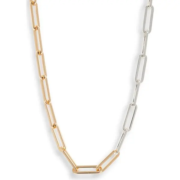 Jenny Bird Andi Paperclip Link Necklace - Two Tone