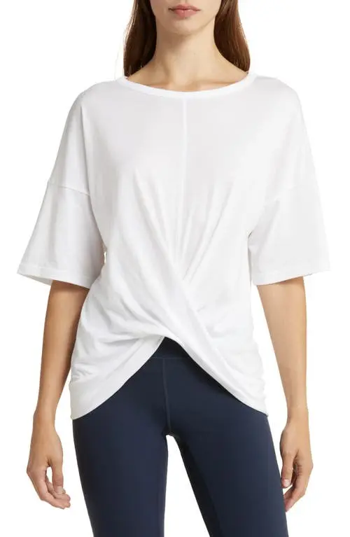 Zella Twist Front T-shirt - White