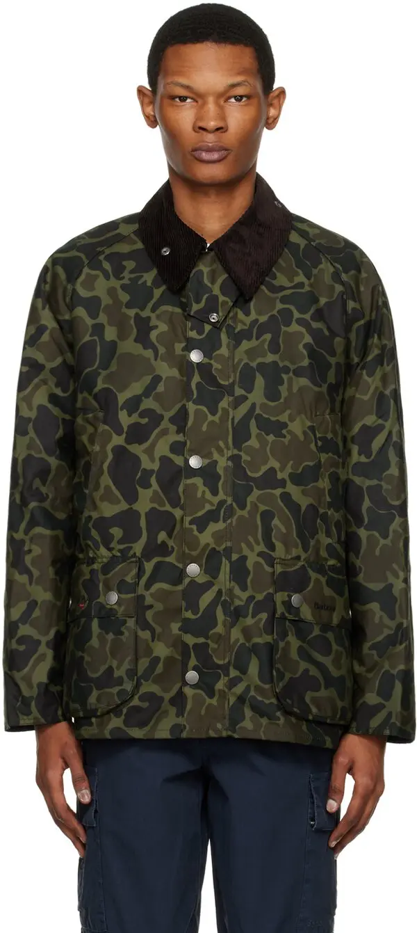 Barbour Khaki Noah Edition Bedale Jacket In Camo - 47% Off