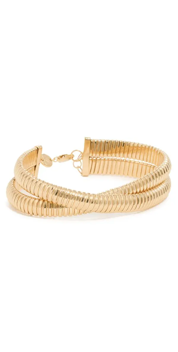 Jennifer Zeuner Jewelry Mattea Bracelet - 14k Yellow Gold Plated Silver