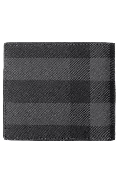 Burberry Check Coated Canvas Bifold Wallet