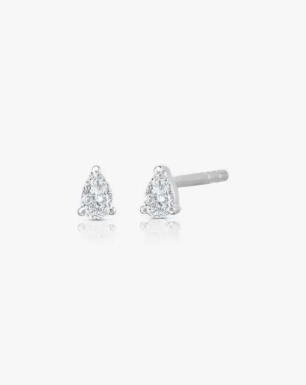 Ring Concierge Tiny Pear Diamond Stud Earrings - One-color