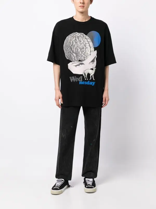 Undercover Graphic-print Cotton T-shirt - Black