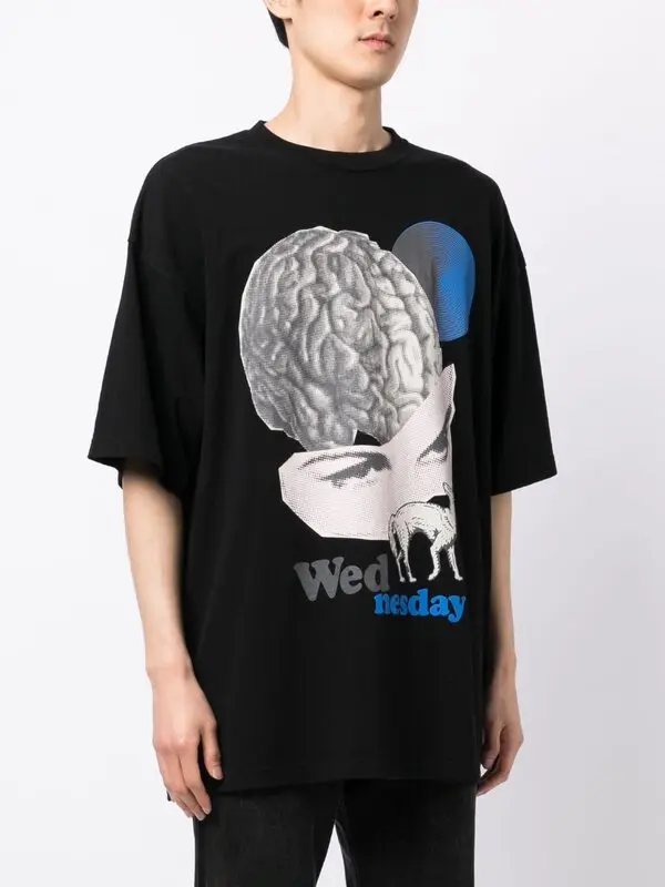 Undercover Graphic-print Cotton T-shirt - Black