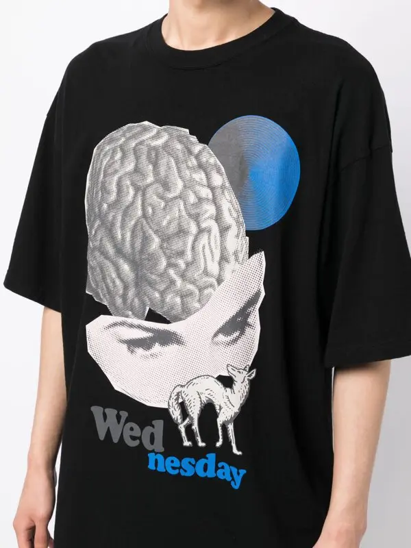 Undercover Graphic-print Cotton T-shirt - Black