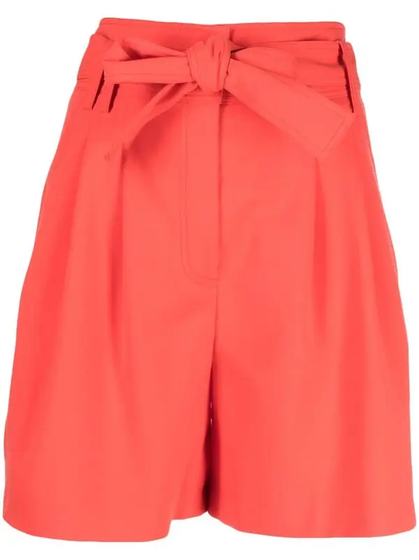 Sonia Rykiel Paris Belted High-waisted Shorts - Orange