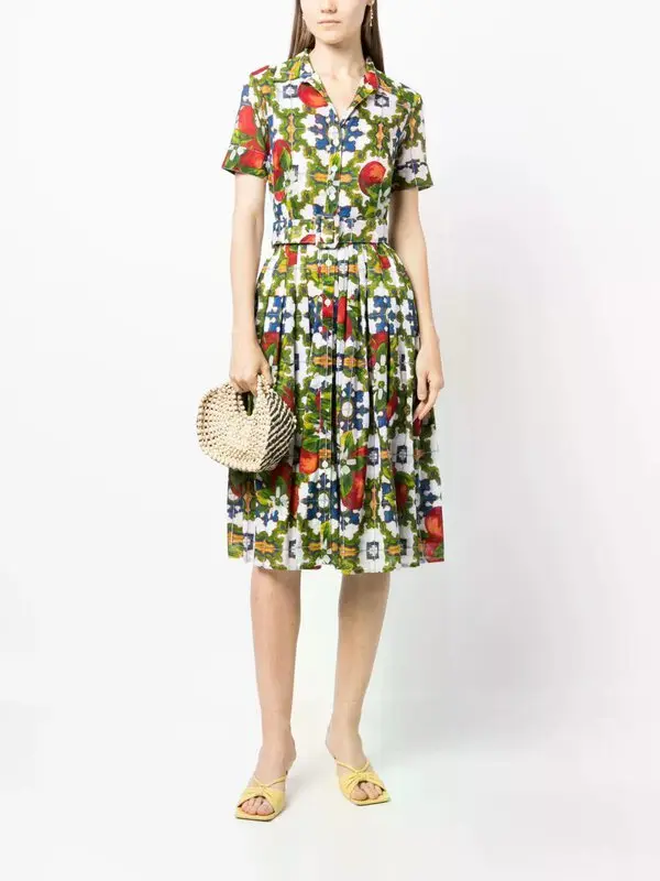 Samantha Sung Audrey Sicilian Ceramic-print Dress