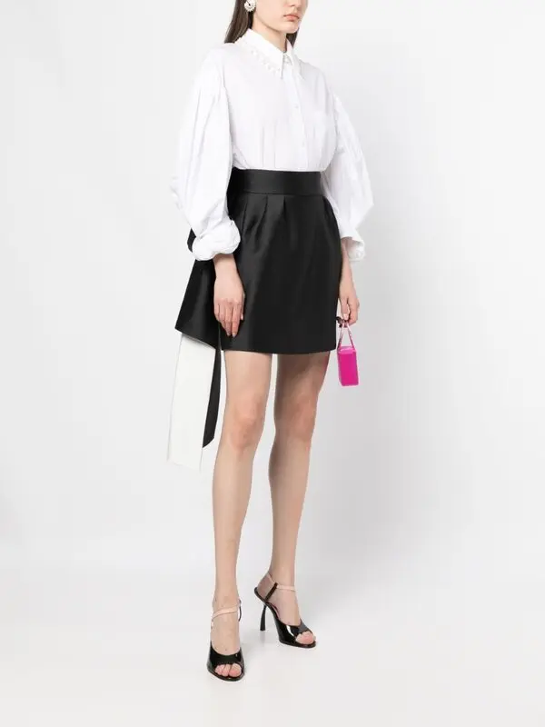 Dice Kayek Draped High-waisted Mini Skirt