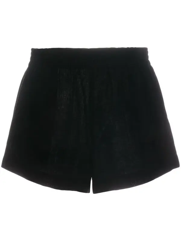 REFORMATION Mila Linen Shorts - Black