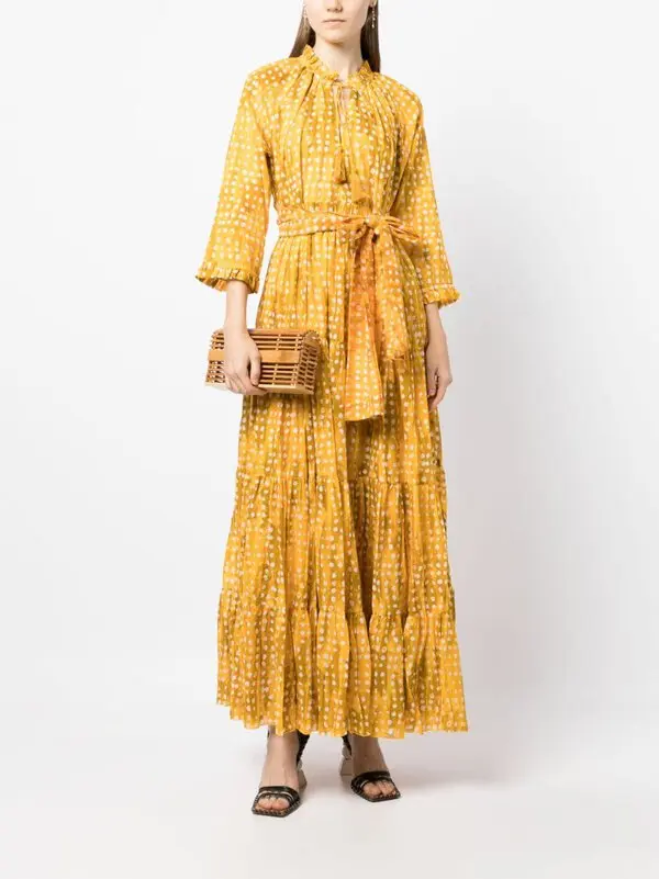 Samantha Sung Eden Brushed Dots-print Dress