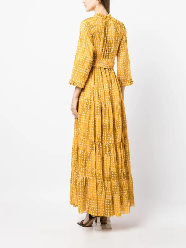 Samantha Sung Eden Brushed Dots-print Dress