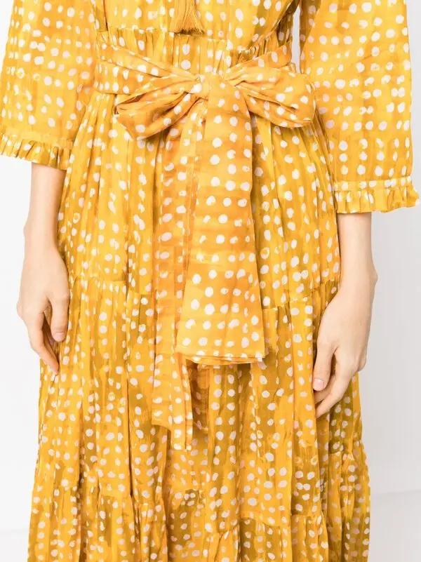 Samantha Sung Eden Brushed Dots-print Dress