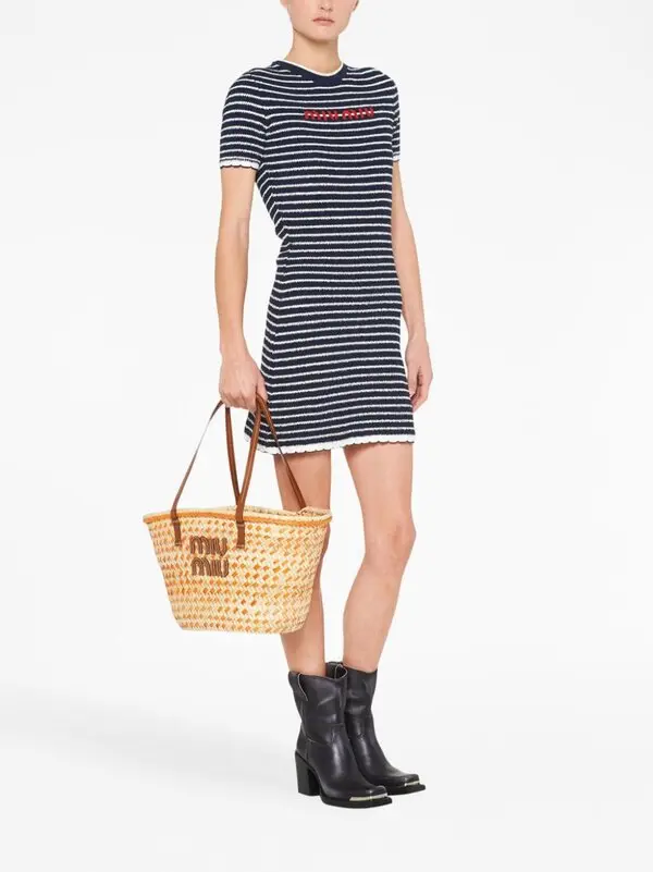 Miu Miu Raffia Tote Bag