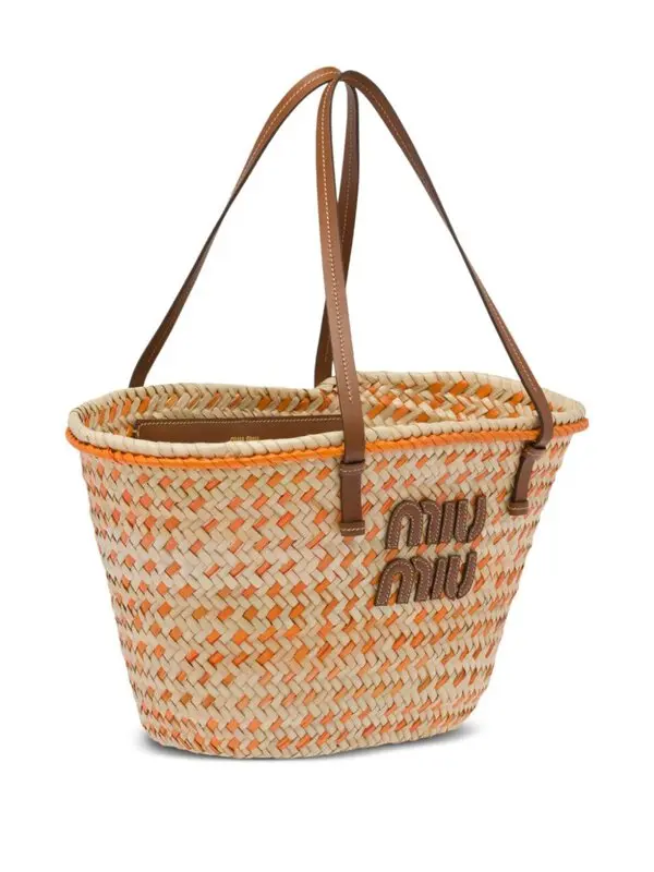 Miu Miu Raffia Tote Bag