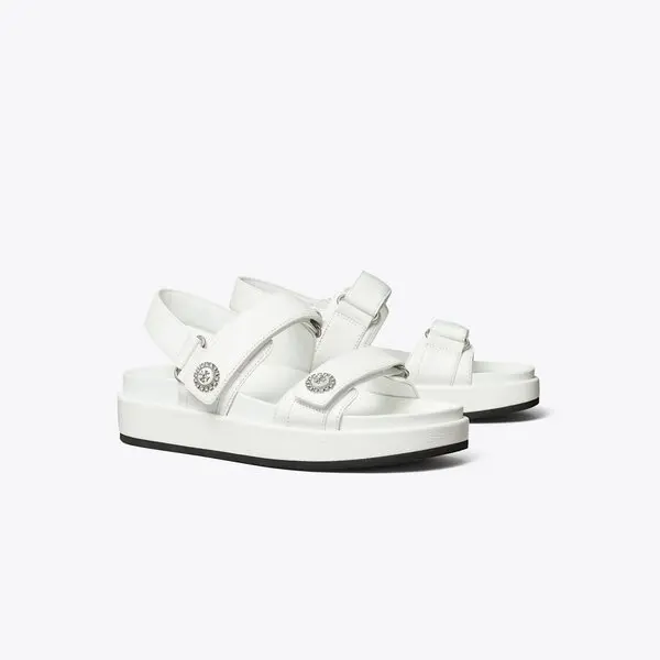 Tory Burch Kira Burch Sandal - Cloud / Silver