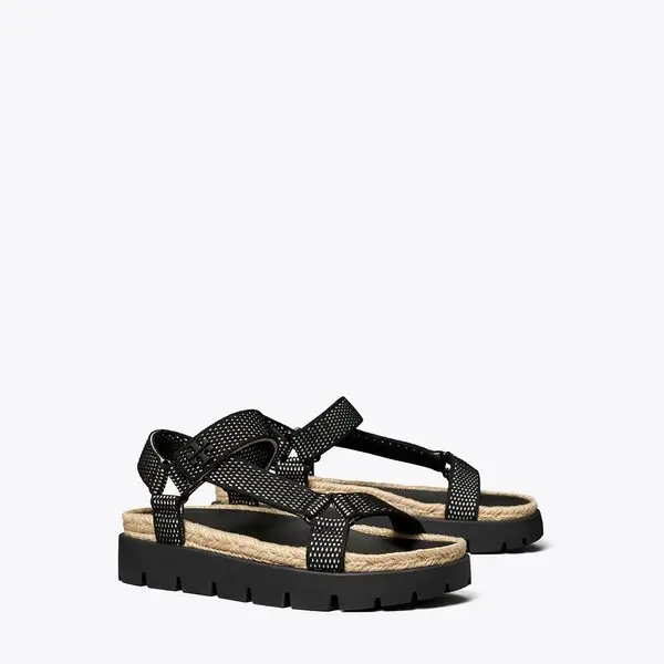 Tory Burch Kira Burch Sandal - Perfect Black/new Ivory/perfect Black