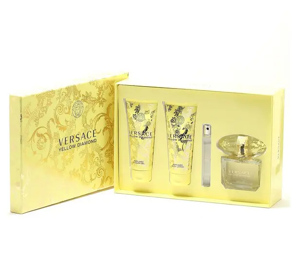 Versace Yellow Diamond Eau De Toilette Spray & Body Lotion Set - One-color