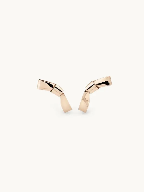 ANNIKA INEZ Small Cravat Stud Earrings - Gold