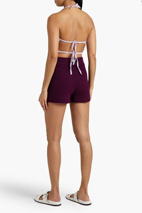Terry Towelling Il Passo Cropped Cottonterry Halterneck Top