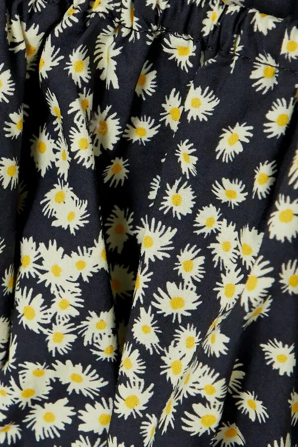 Matteau Cropped Floral-print Cotton-poplin Top