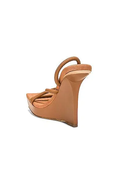 GIA BORGHINI X Rhw Strappy Wedge Sandal In Brown