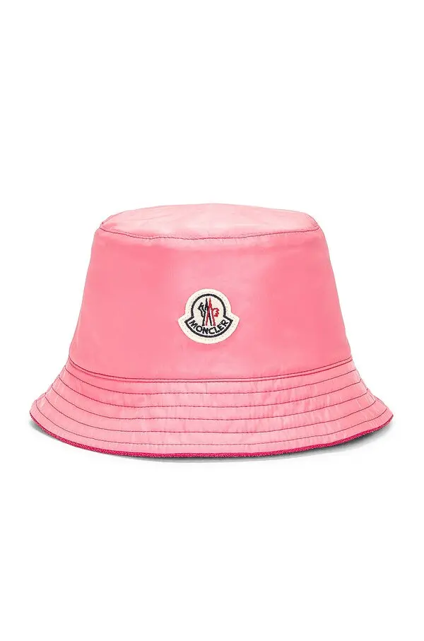 Moncler Terry Bucket Hat - Pink