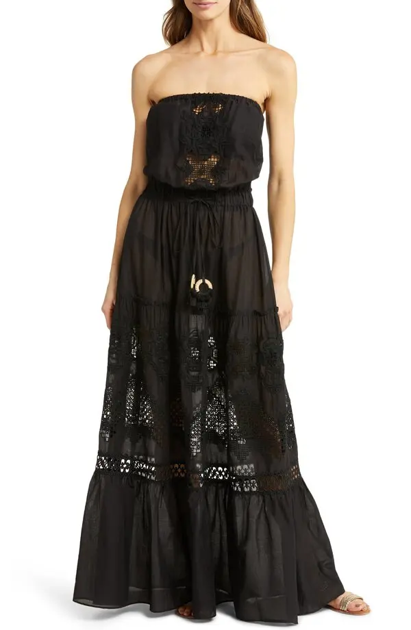 Ramy Brook Sterling Embroidered Cotton Cover-up Maxi Dress