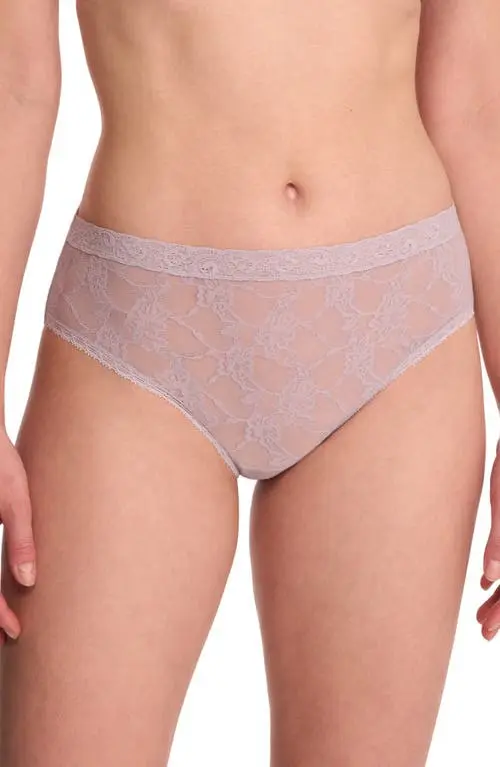 Natori Bliss Allure Lace French Cut Panties - Grey Lilac