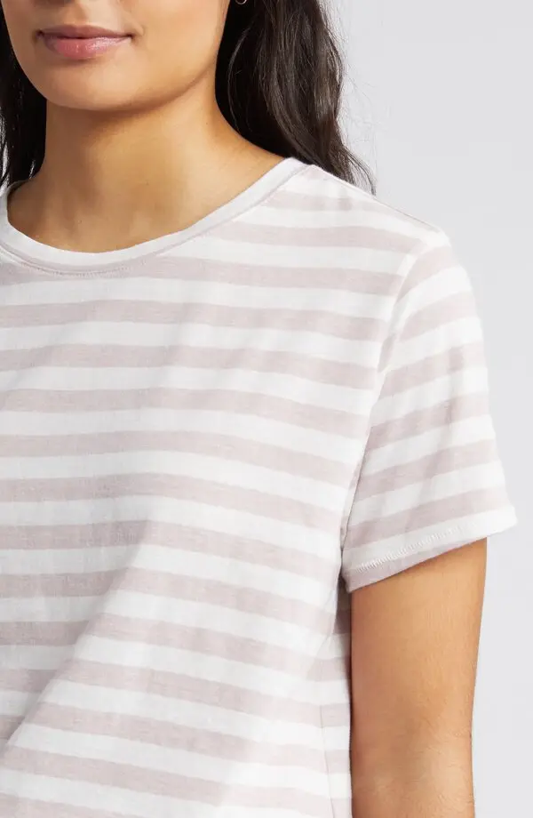 Lucky Brand Print T-shirt - Natural Stripe