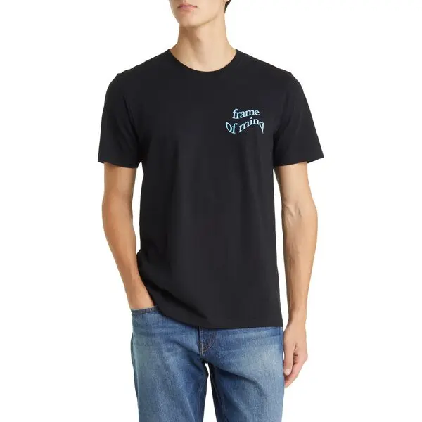 FRAME Logo Graphic T-shirt - Noir