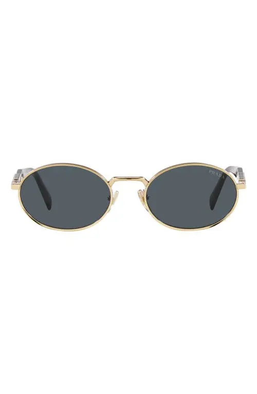 Prada 55mm Oval Sunglasses - Dark Grey