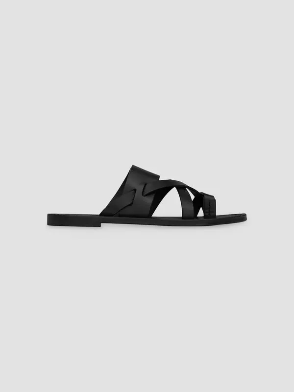 Saint Laurent Culver Mules In Smooth Leather