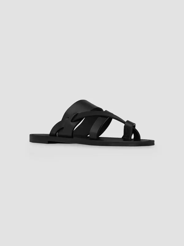 Saint Laurent Culver Mules In Smooth Leather