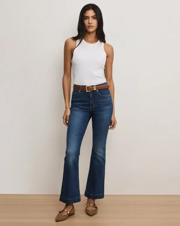 Veronica Beard Carson Kick-flare Jean - Bright Blue