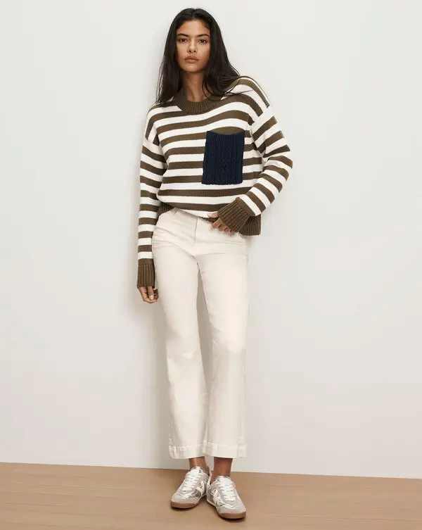 Veronica Beard Carson Kick-flare Jean - Ecru
