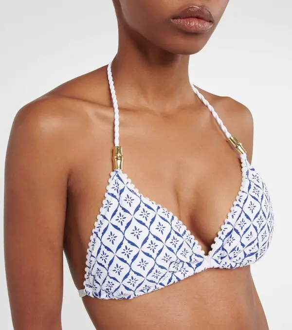 Heidi Klein Printed Triangle Bikini Top