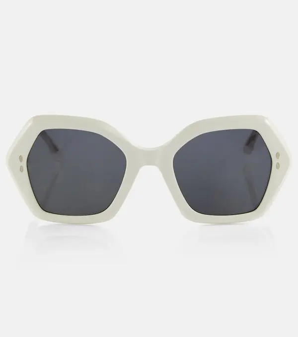 Isabel Marant Ely Hexagonal Sunglasses - White