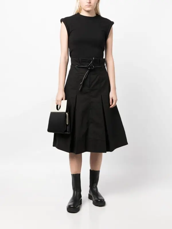 3.1 Phillip Lim Origami Midi Skirt - Black